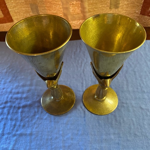 Dining | Vintage Brass Goblets | Poshmark
